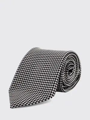 TOM FORD Jacquard Silk Tie - Silver
