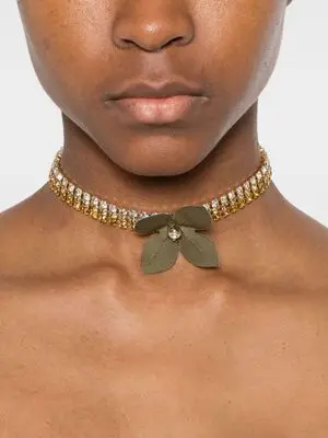 Marni Embellished Flower Choker Necklace