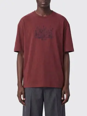 MAISON MARGIELA Embroidered Logo Cotton T-shirt Red