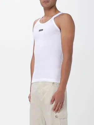 Dolce & Gabbana Cotton Tank Top With Logo - White