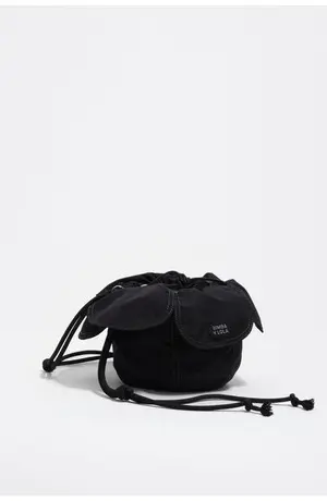 Bimba Y Lola Woven Petalo Bag - Black