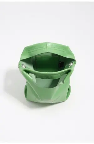 Bimba Y Lola Leather Mini Paper Bag - Emerald
