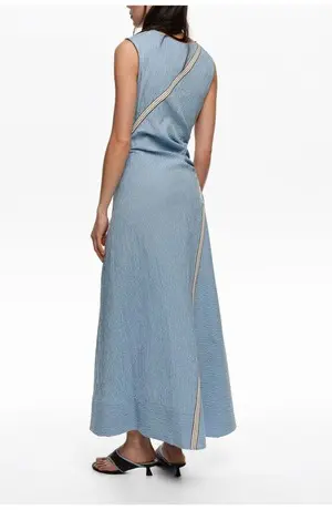 Bimba Y Lola Sleeveless Maxi Dress With Diagonal Strap Detail