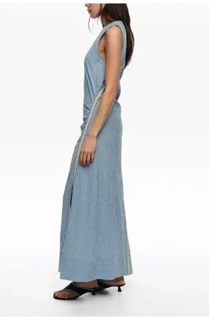 Bimba Y Lola Sleeveless Maxi Dress With Diagonal Strap Detail