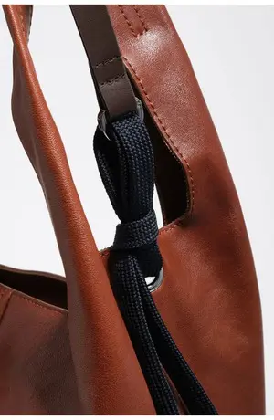 Bimba Y Lola Leather Shoulder Bag - Black