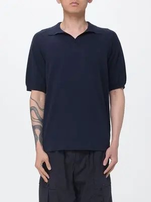 C.P. COMPANY Cotton Knit Polo Shirt - Blue