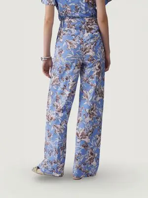Liu Jo Printed Cotton Poplin Palazzo Pants - Multicolor