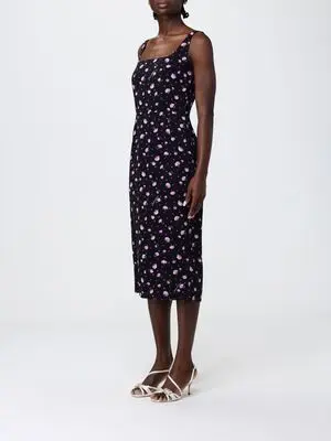 Dolce & Gabbana Sleeveless Floral Print Midi Dress