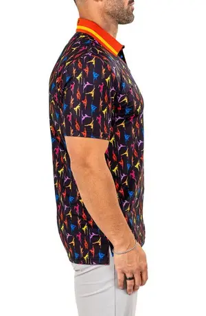 MACEOO Martyr Print Golf Polo