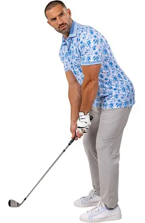 MACEOO Martyr00008 Print Golf Polo - Blue