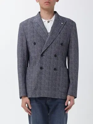 MANUEL RITZ Double-breasted Blazer - Blue