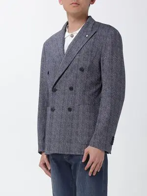 MANUEL RITZ Double-breasted Blazer - Blue