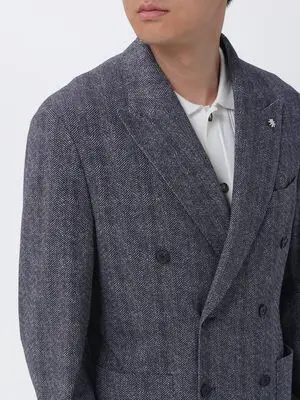 MANUEL RITZ Double-breasted Blazer - Blue