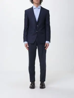 BOSS Wool Blend Single-breasted Dress - Blue