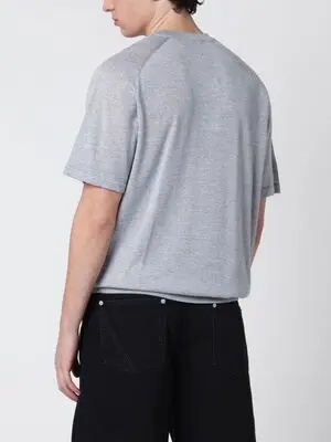 Maison Kitsuné Wool Knit Sweater With Logo - Grey