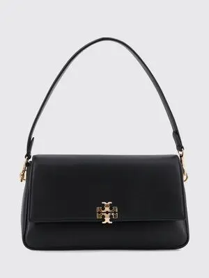 Tory Burch Charlie Leather Shoulder Bag - Black