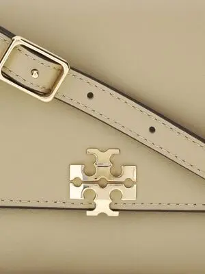 Tory Burch Charlie Leather Shoulder Bag - Grey