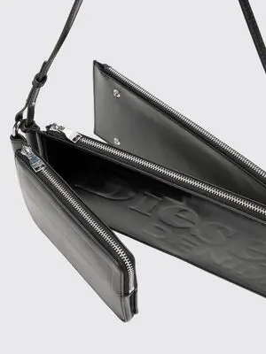 DIESEL® Flagd Shoulder Bag In Polyurethane - Black