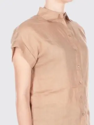 Ralph Lauren Linen Shirt With Short Sleeves - Brown