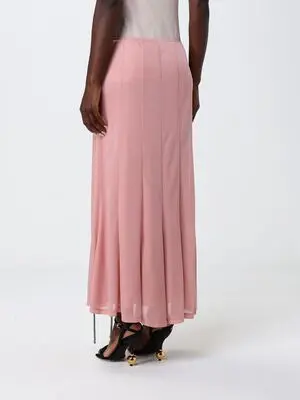 Moschino Jersey Midi Skirt With Applied Flowers - Pink