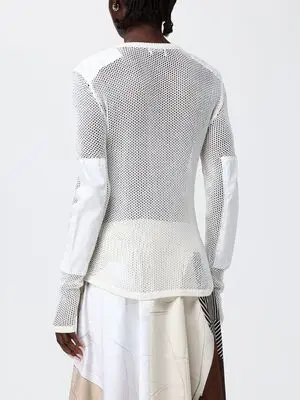 Moschino Perforated Cotton Knit With Swans