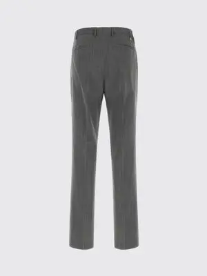 PT TORINO Tailored Trousers In Virgin Wool And Cotton Blend - Grey