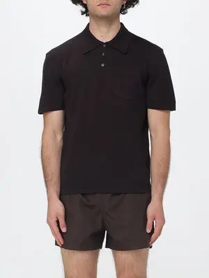 A.p.c. Cotton Knit Polo - Brown