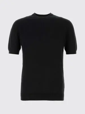 Fedeli Basic Cotton Crew Neck Knit - Black