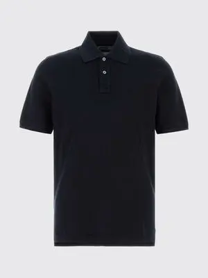 Fedeli Basic Cotton Polo Shirt - Blue