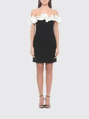 ROTATE BY BIRGER CHRISTENSEN Off-the-shoulder Ruffled Dress - Black