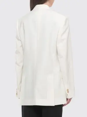 MAISON MARGIELA Double-breasted Virgin Wool Blend Blazer - Beige