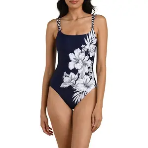 La Blanca Mariner Floral One-piece Swimsuit - Indigo