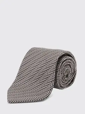 TOM FORD Jacquard Silk Tie - Silver