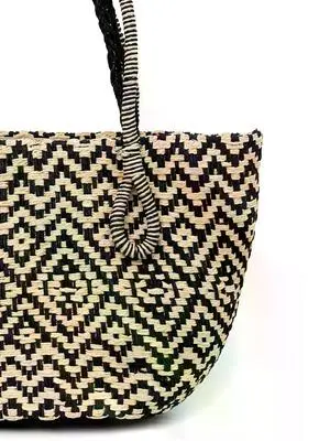 HOSS INTROPIA Woven Satchel With Flower Appliqu