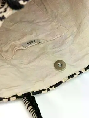 HOSS INTROPIA Woven Satchel With Flower Appliqu