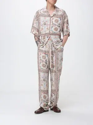 Just Cavalli Printed Viscose Trousers - Brown