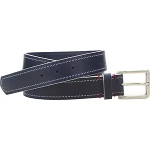 Johnston & Murphy Waxed Leather Belt - Navy