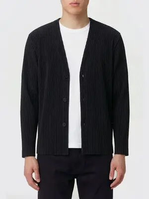Issey Miyake Homme Plissé Pleated Cardigan - Black