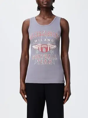 Dolce & Gabbana Ribbed Graphic Tank Top