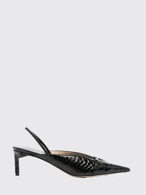 TOM FORD Crocodile Print Leather Slingback Pumps - Black