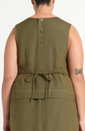 ESTELLE Sonnet Tie Back Sleeveless Top