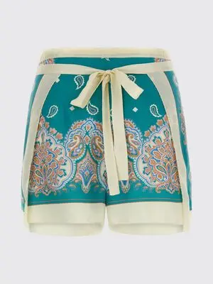 Pinko Satin Shorts With Ethnic Print