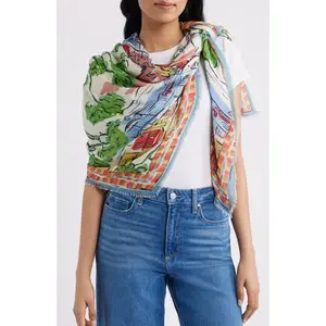 Echo Riviera Square Scarf - White Multi