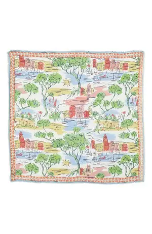 Echo Riviera Square Scarf - White Multi