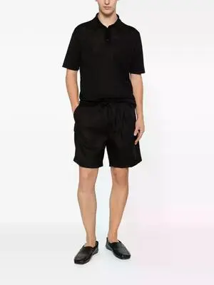ROBERTO COLLINA Button-fastening Polo Shirt - Black