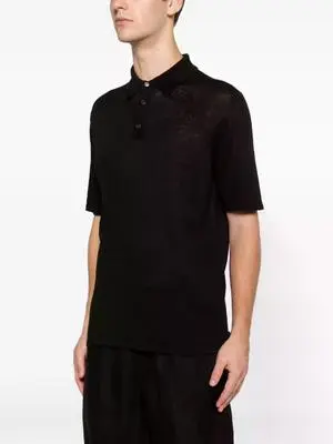 ROBERTO COLLINA Button-fastening Polo Shirt - Black
