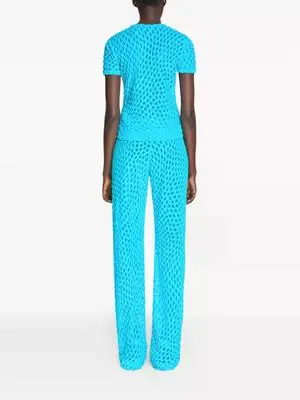 Dries Van Noten Dot-pattern Jersey T-shirt - Blue