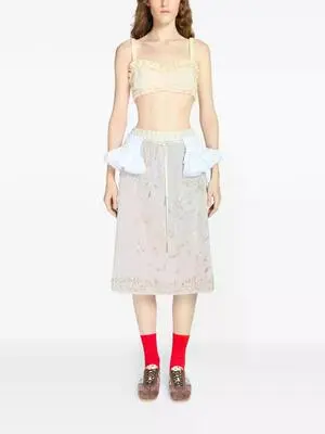 Dries Van Noten Ruffled Cotton Bra Top