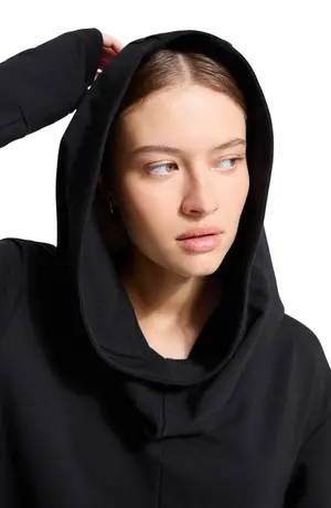 MARCELLA Firenze High-low Hoodie - Black