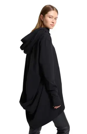 MARCELLA Firenze High-low Hoodie - Black